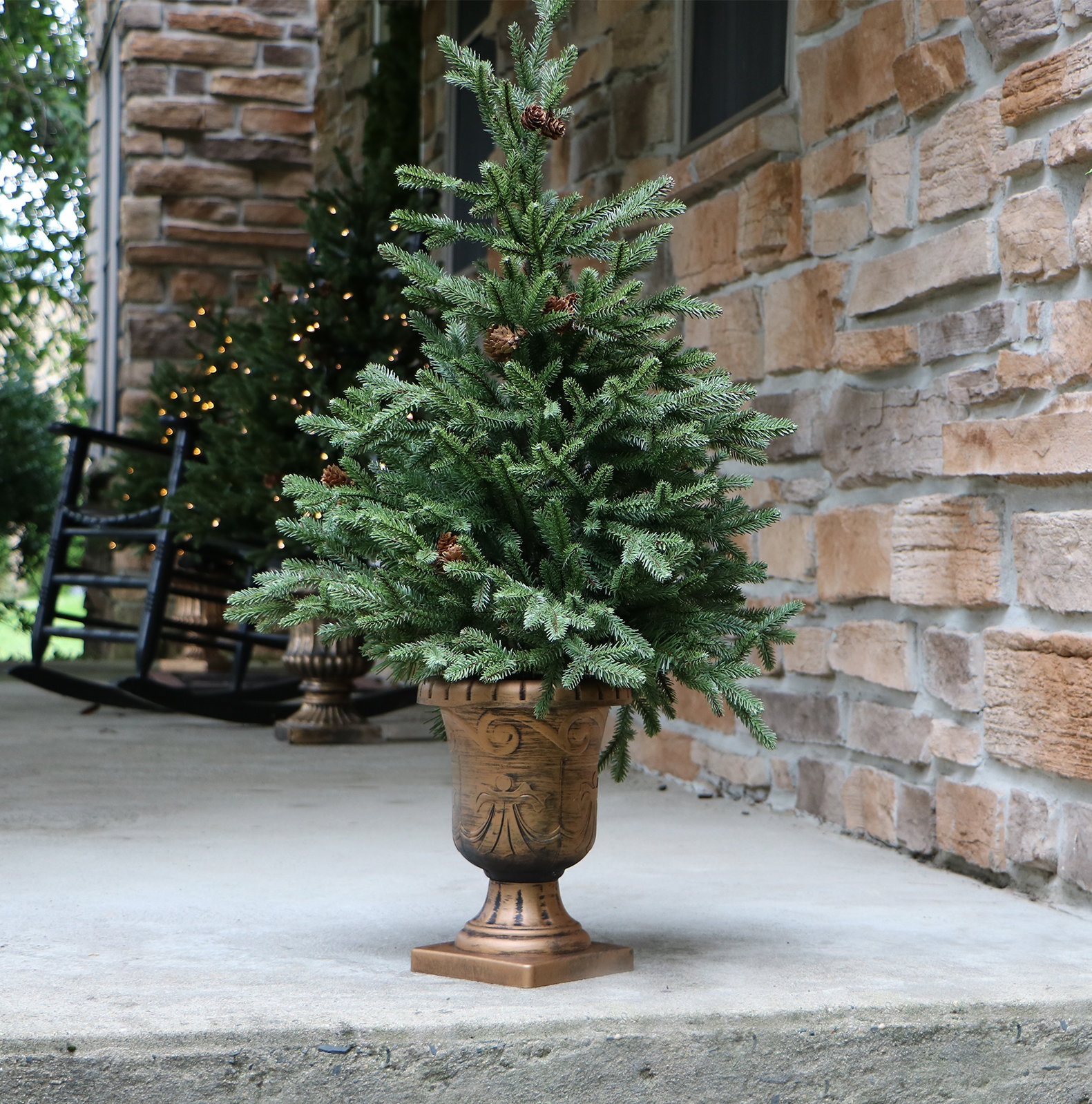 Fraser Hill Farm Heritage Trees 4' Green Pine Artificial Christmas Tree ...