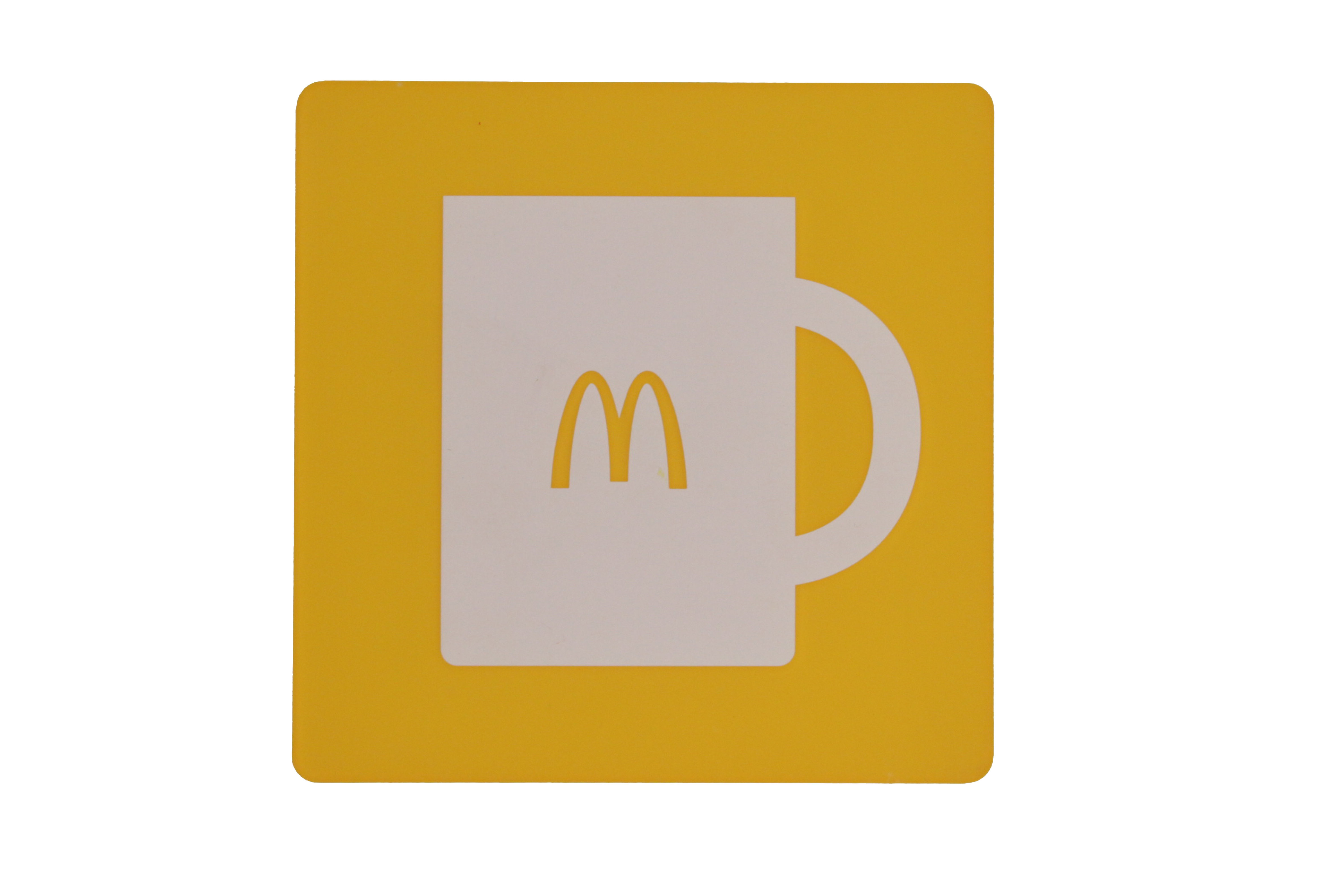 FixtureDisplays Yellow Mugs Storage Sign Recylce Bin Sign McDonalds ...