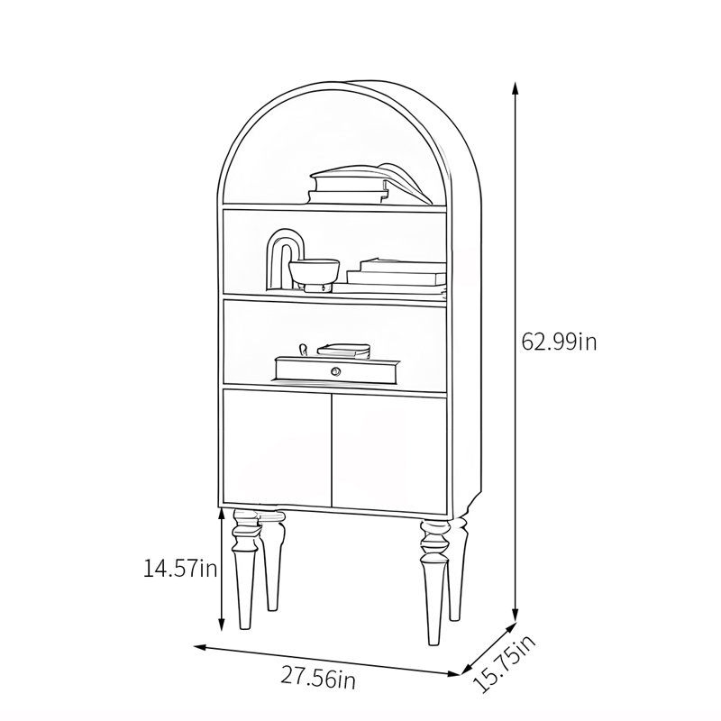 DURBIL Modern arch multi-functional display bookcase | Wayfair