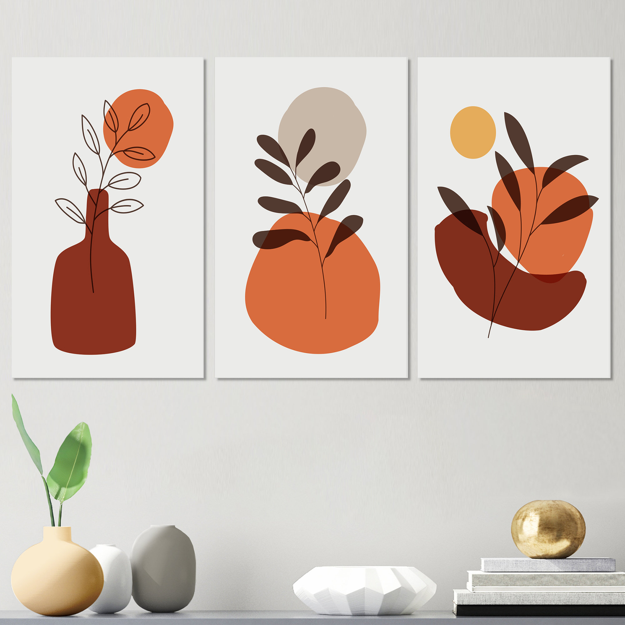 Corrigan Studio® Creative Vintage Abstract Designs In Retro Colors I ...