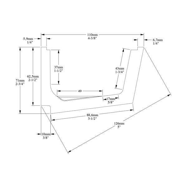Architectural Products by Outwater L.L.C. 4-3/8 in x 2-3/4 in x 78-3/4 ...