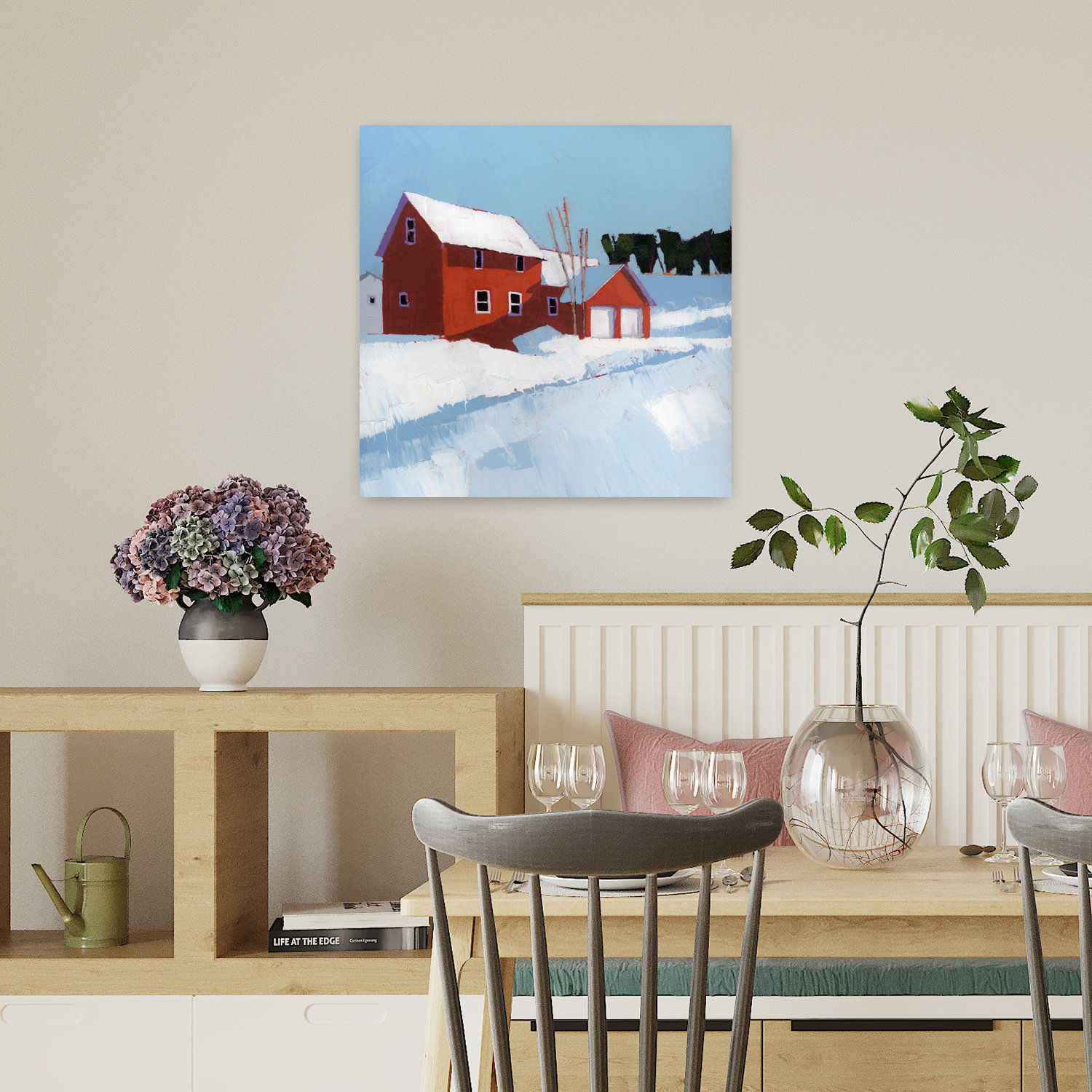 Ophelia & Co. Quiet Abstract Contemporary Winter Architecture Art | Wayfair