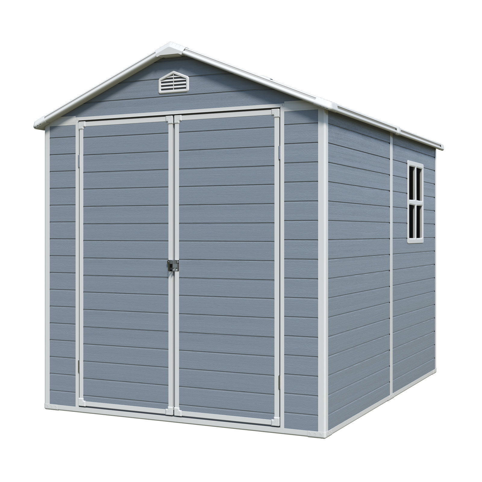 NFusion Verve Classic Style Outdoor Storage Shed with Double Doors and ...