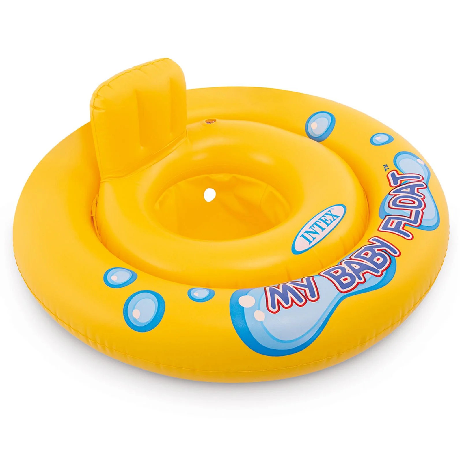 Intex 26.5" My Baby Pool Float 2 Air Chambers, Back Rest, Yellow, Limit ...