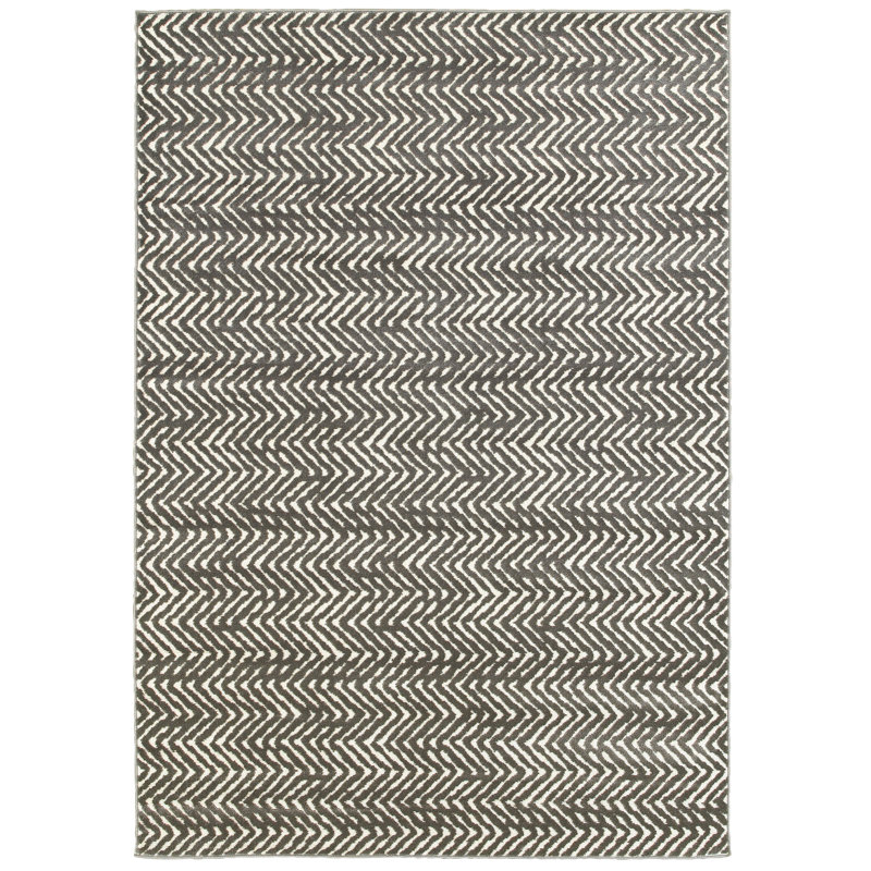 Wrought Studio™ Eadie Chevron Gray Area Rug & Reviews | Wayfair
