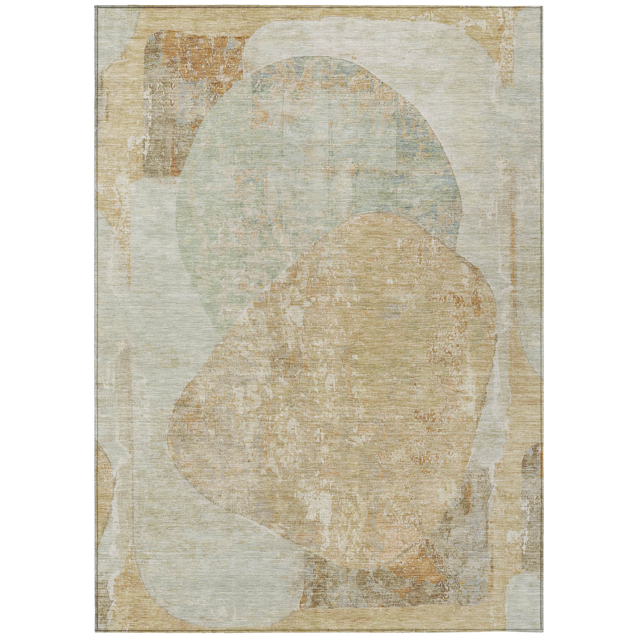 HomeRoots 10' X 14' Taupe Abstract Washable Indoor Outdoor Area Rug ...