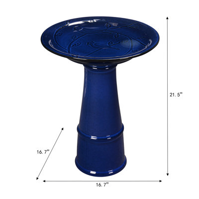 Red Barrel Studio® Otaki Ceramic Sundial Birdbath & Reviews | Wayfair