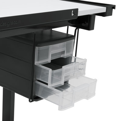 Inbox Zero Crabtree 41'' Deluxe Craft Station, Adjustable Drafting and ...