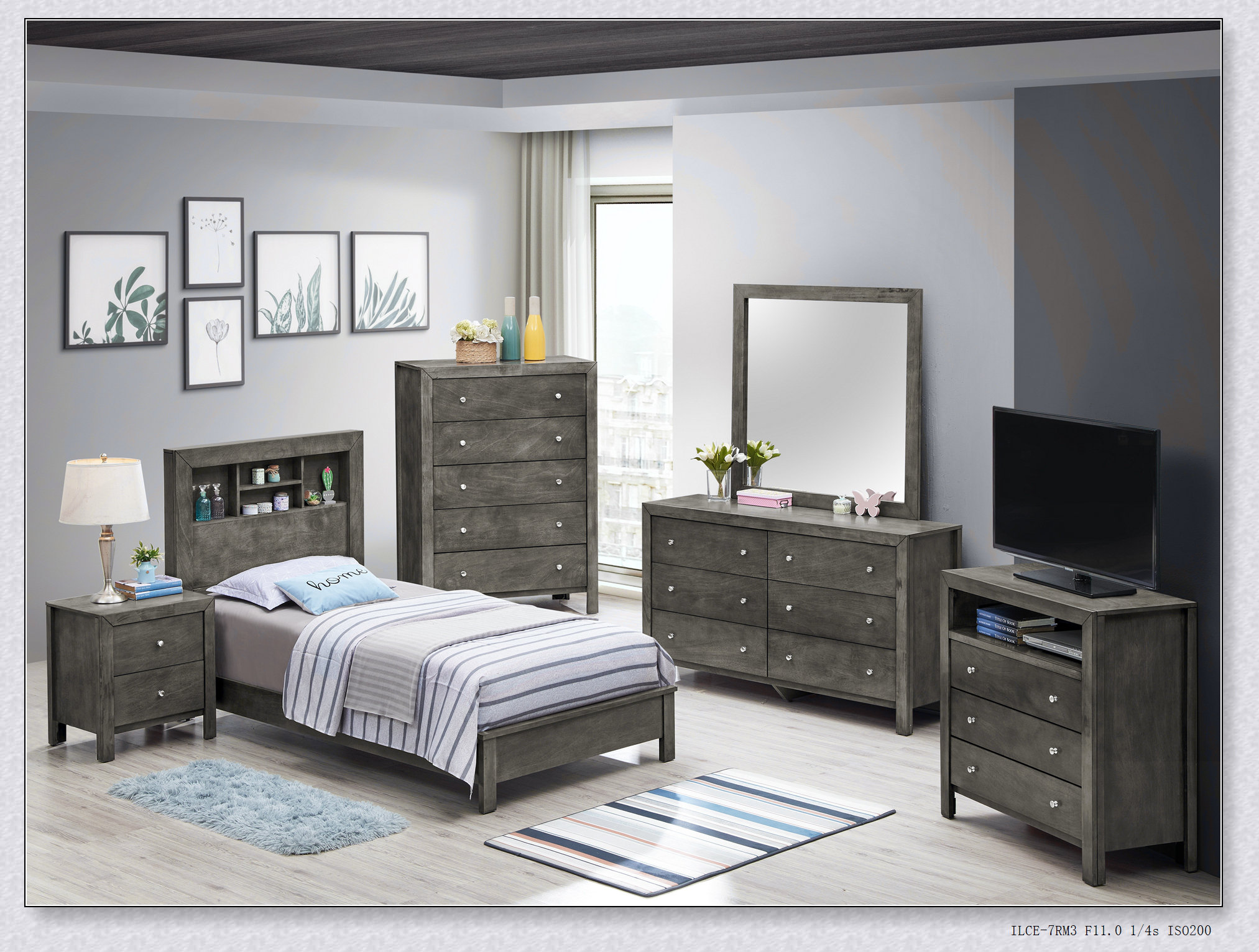 House of Hampton Tranquil Grey Transitional Bed For Comfort - Wayfair ...