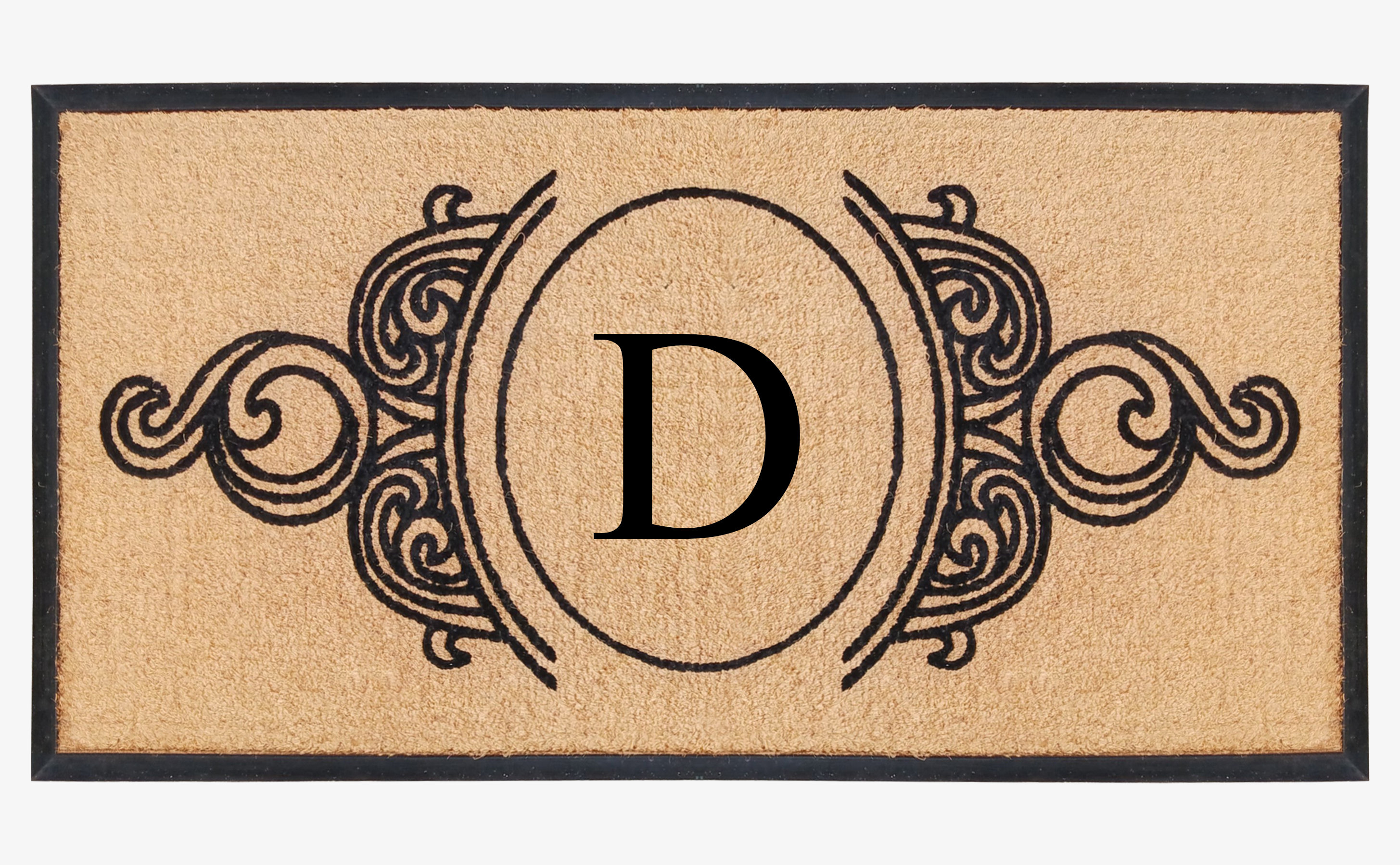 Trinx Jahkai Coir & Rubber 60 in. x 30 in. Non-Slip Outdoor Doormat ...