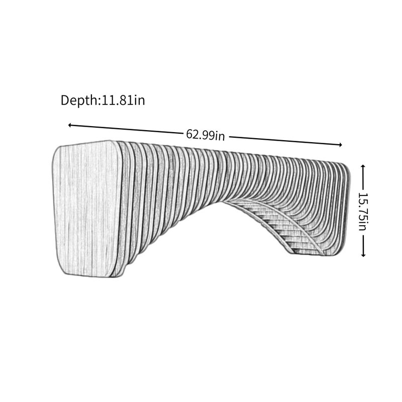 Orren Ellis Solid Wood Simple Creative Bench | Wayfair