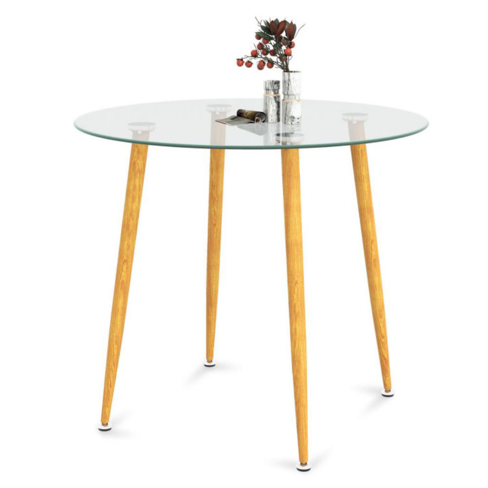 George Oliver Round Glass Top Metal Base Dining Table - Wayfair Canada