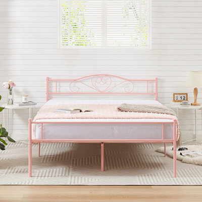 pink queen bed
