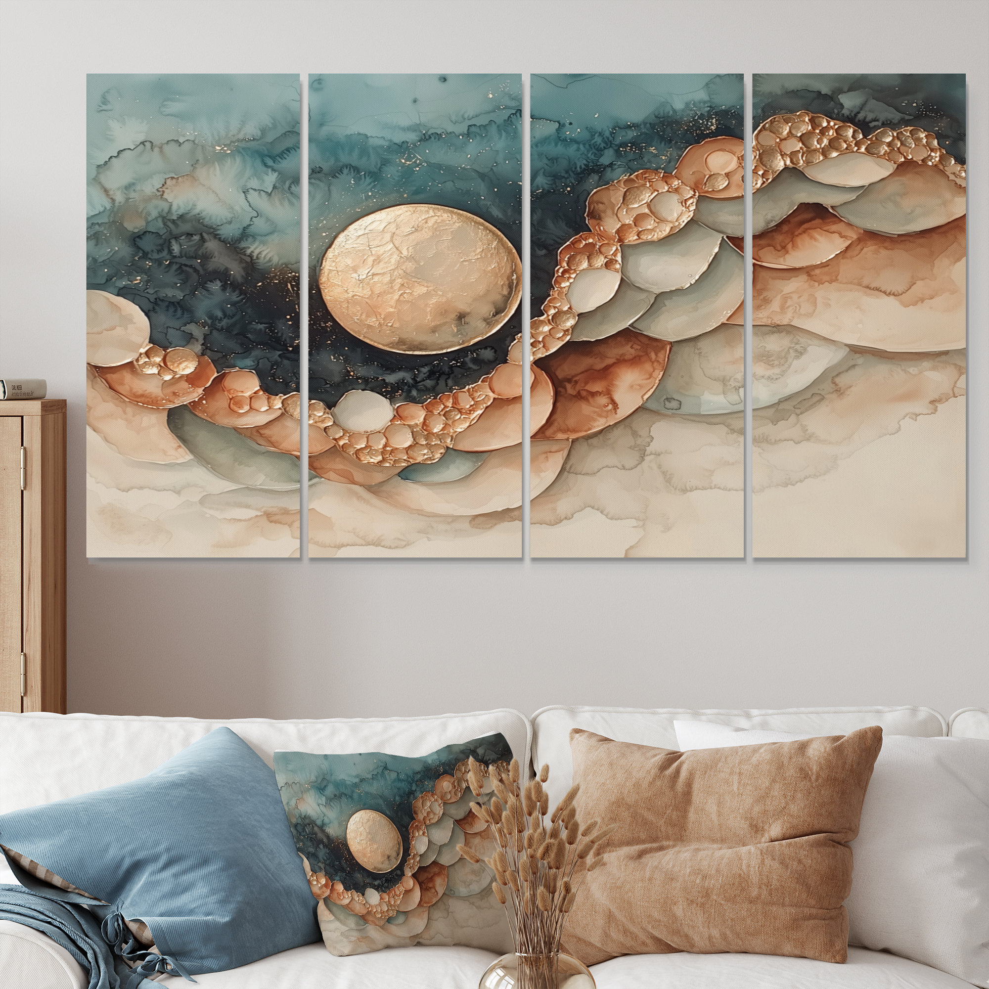 Wrought Studio™ Nyvea - Moon Wall Decor - Astronomy Wall Art | Wayfair
