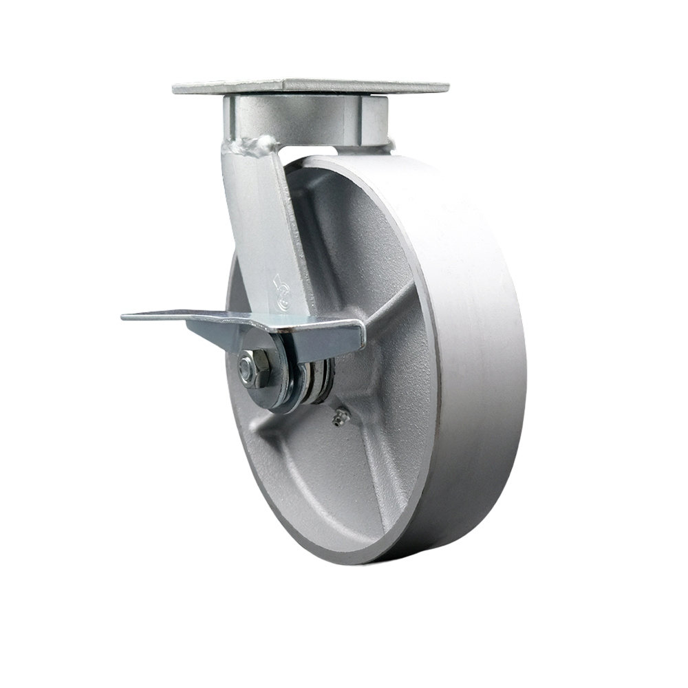Service Caster Kingpinless Semi Steel Wheel Swivel Caster with Brake ...