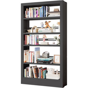 Hokku Designs Bookshelf 5 Tier Metal Bookshelf With Adjustable Storage ...