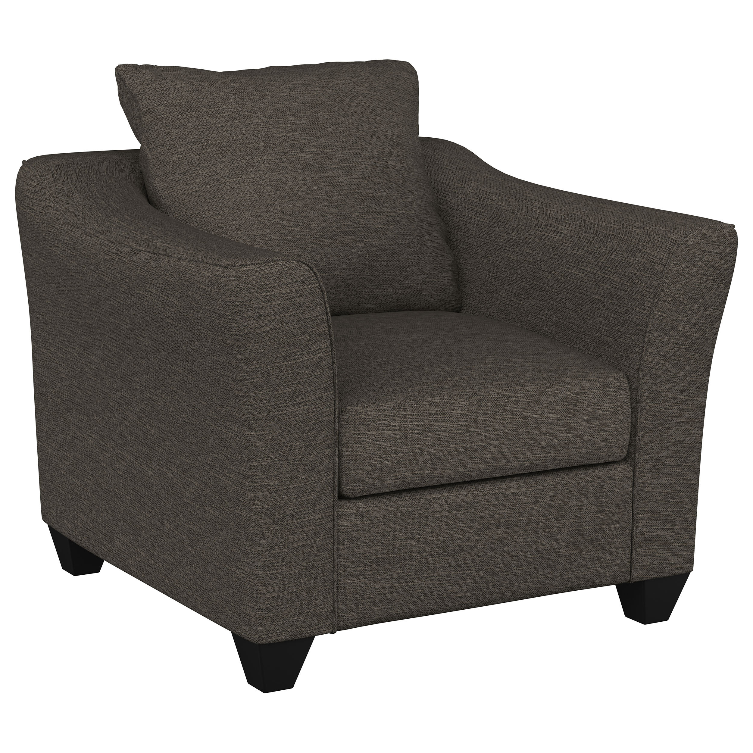 Everly Quinn Paige Charcoal Grey Flared Arm Chair | Wayfair