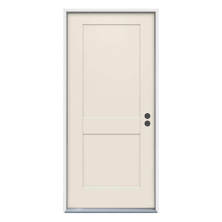 JELD-WEN 2-Panel Craftsman Primed Steel Prehung Front Entry Door | Wayfair
