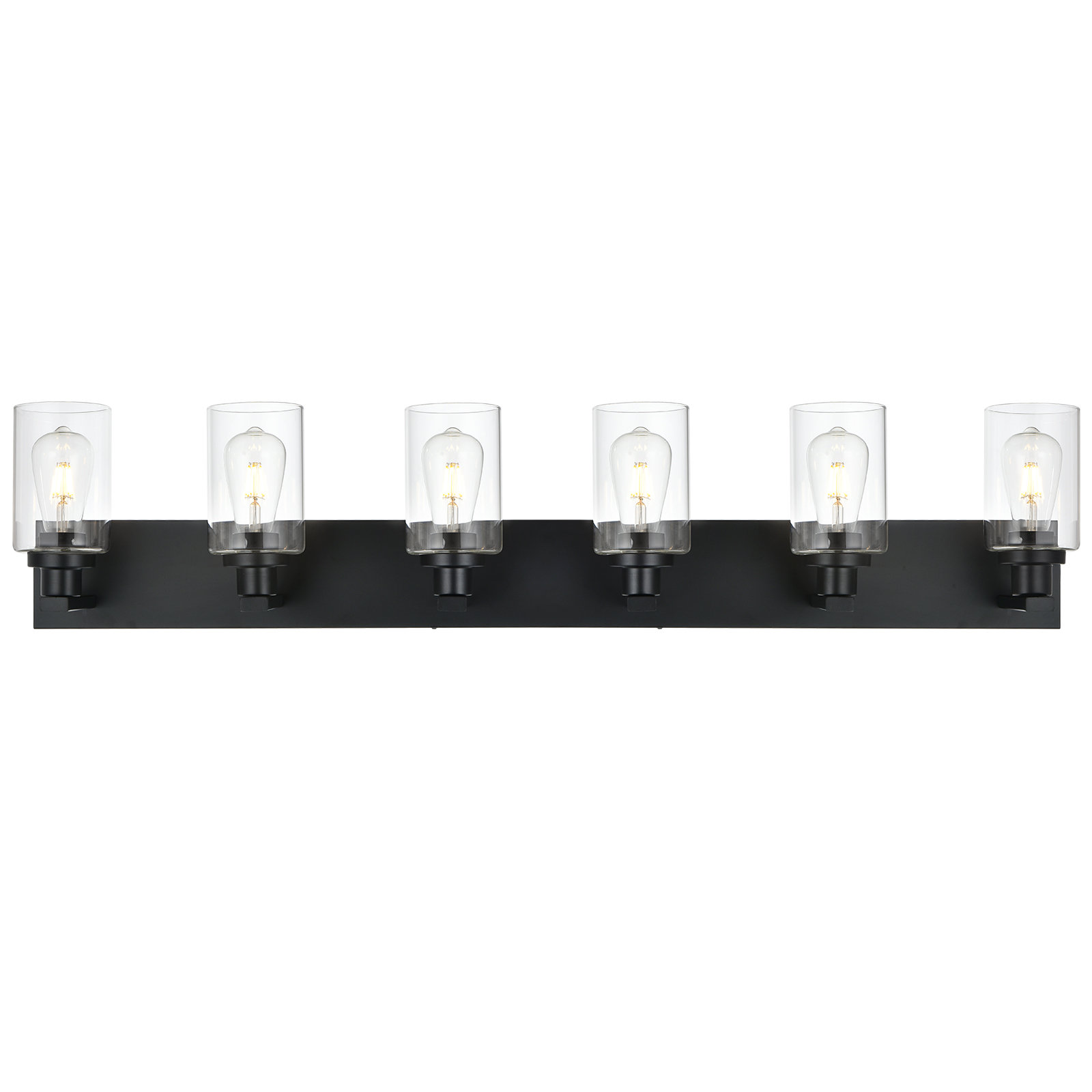 Latitude Run® Modern 6-Light Vanity Lighting Black Bathroom Light With ...