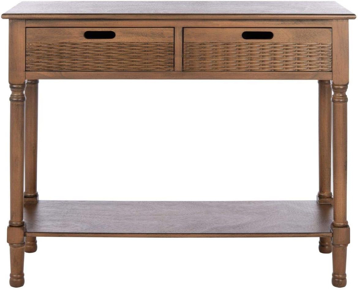 Canora Grey Landers Distressed Grey 2-Drawer Console Table CNS5710E ...
