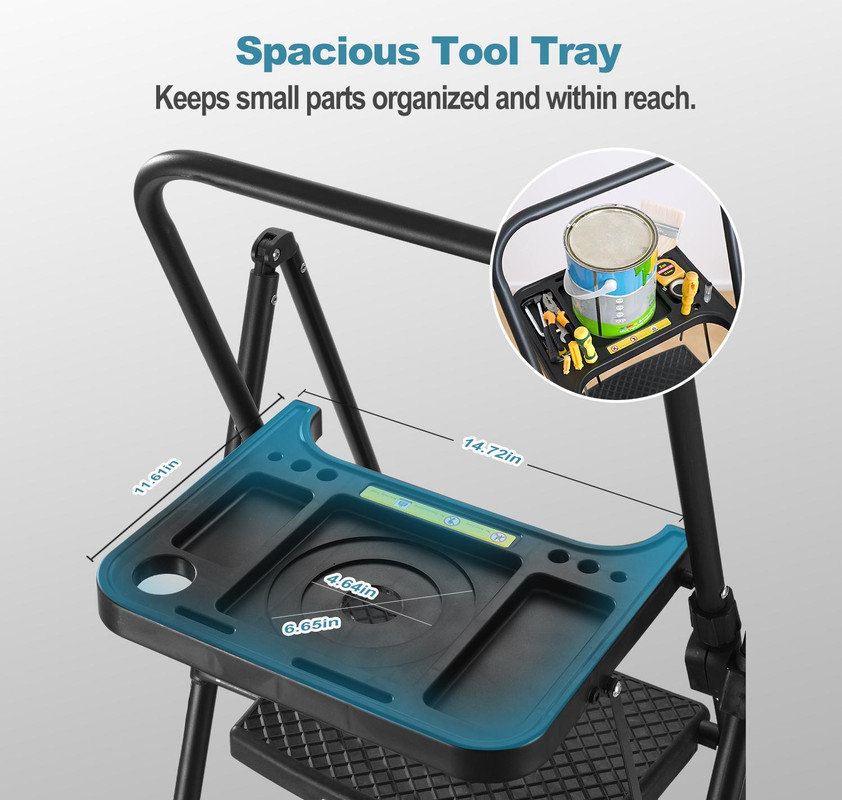 WFX Utility™ A folding step stool featuring wide bandwidth anti slip ...