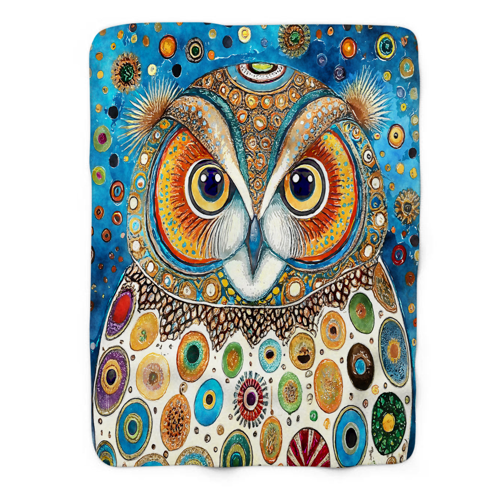 MentionedYou Psychedelic Hoot - 1 Piece Blanket | Wayfair