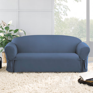 Rebrilliant Box Cushion Sofa Slipcover & Reviews | Wayfair