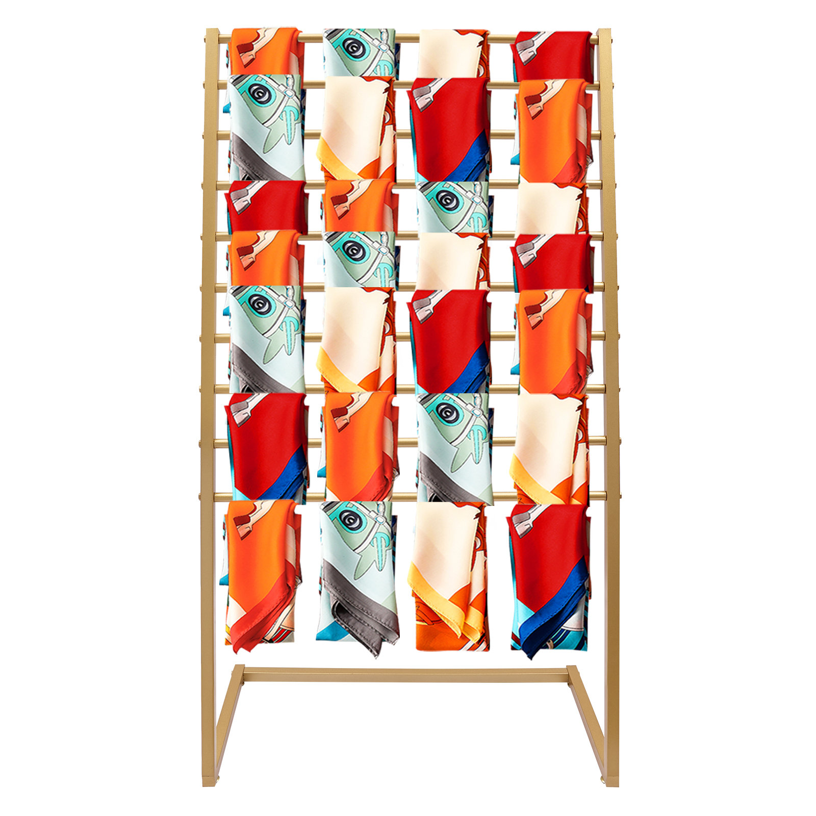 Hokku Designs Freestanding Metal Tie Rack Scarf Display Stand | Wayfair