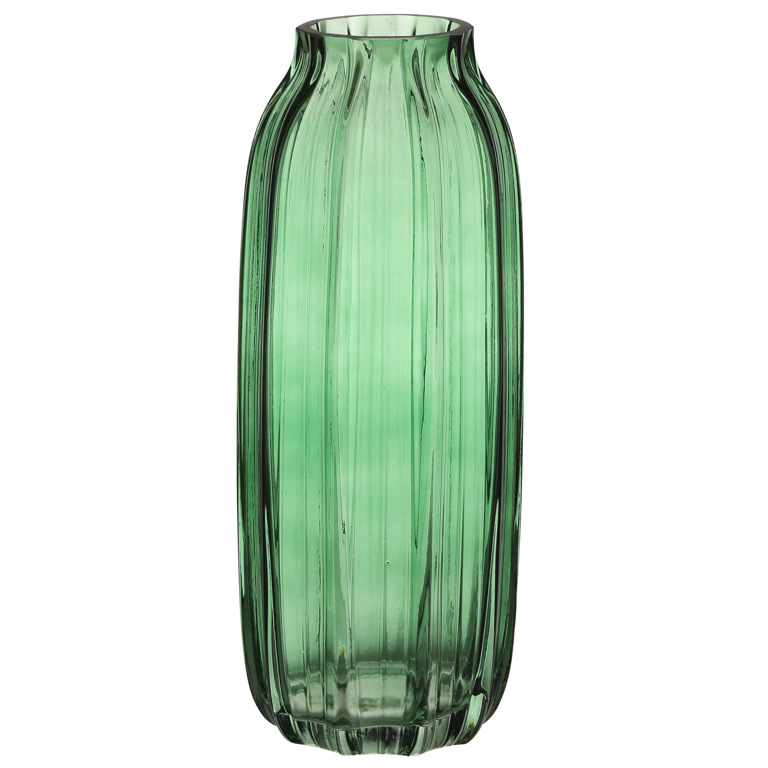 Ophelia & Co. Green Glass Vase For Flowers Bud Tall Glass Vases,Simple ...