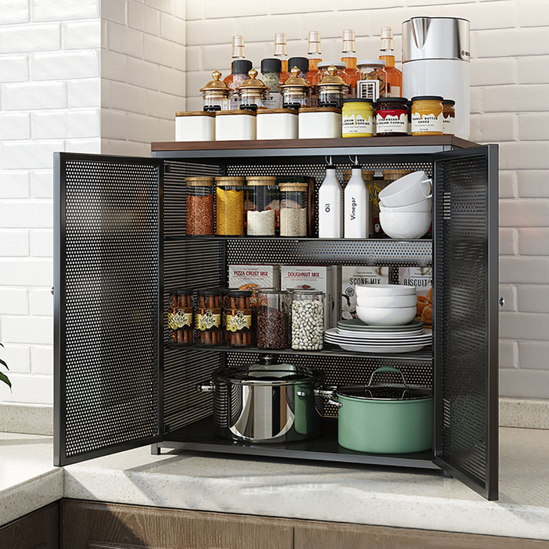 17 Stories Kitchen Countertop Dish Storage Cabinet | Wayfair