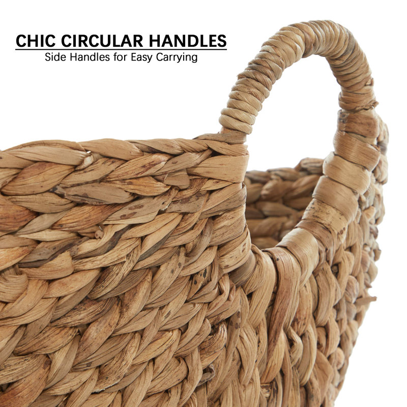 Bay Isle Home™ Hand Woven Laundry Basket with Handles | Wayfair
