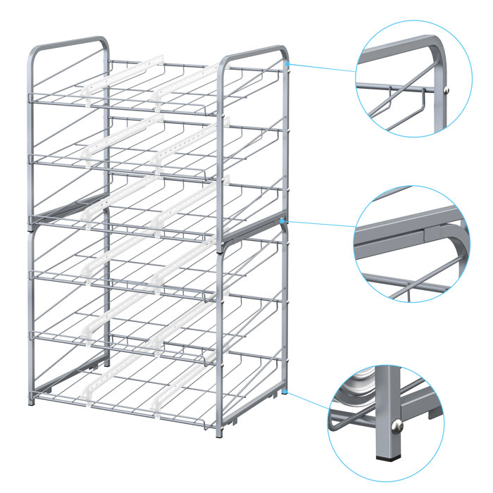 Prep & Savour Stackable Can Rack Organizer for 72 Can Kitchen ...