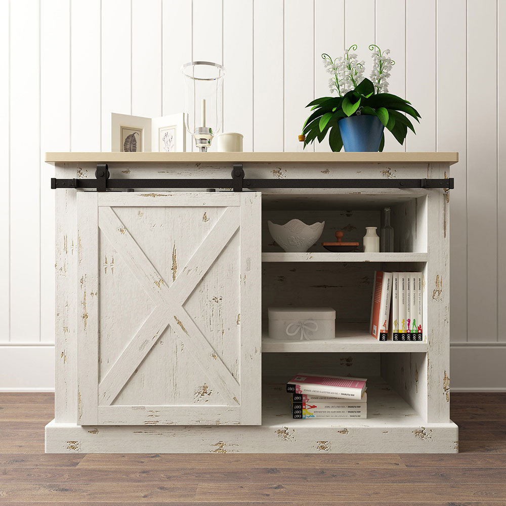 American Pro Decor Solid Steel Mini Sliding Rolling Barn Door Hardware ...