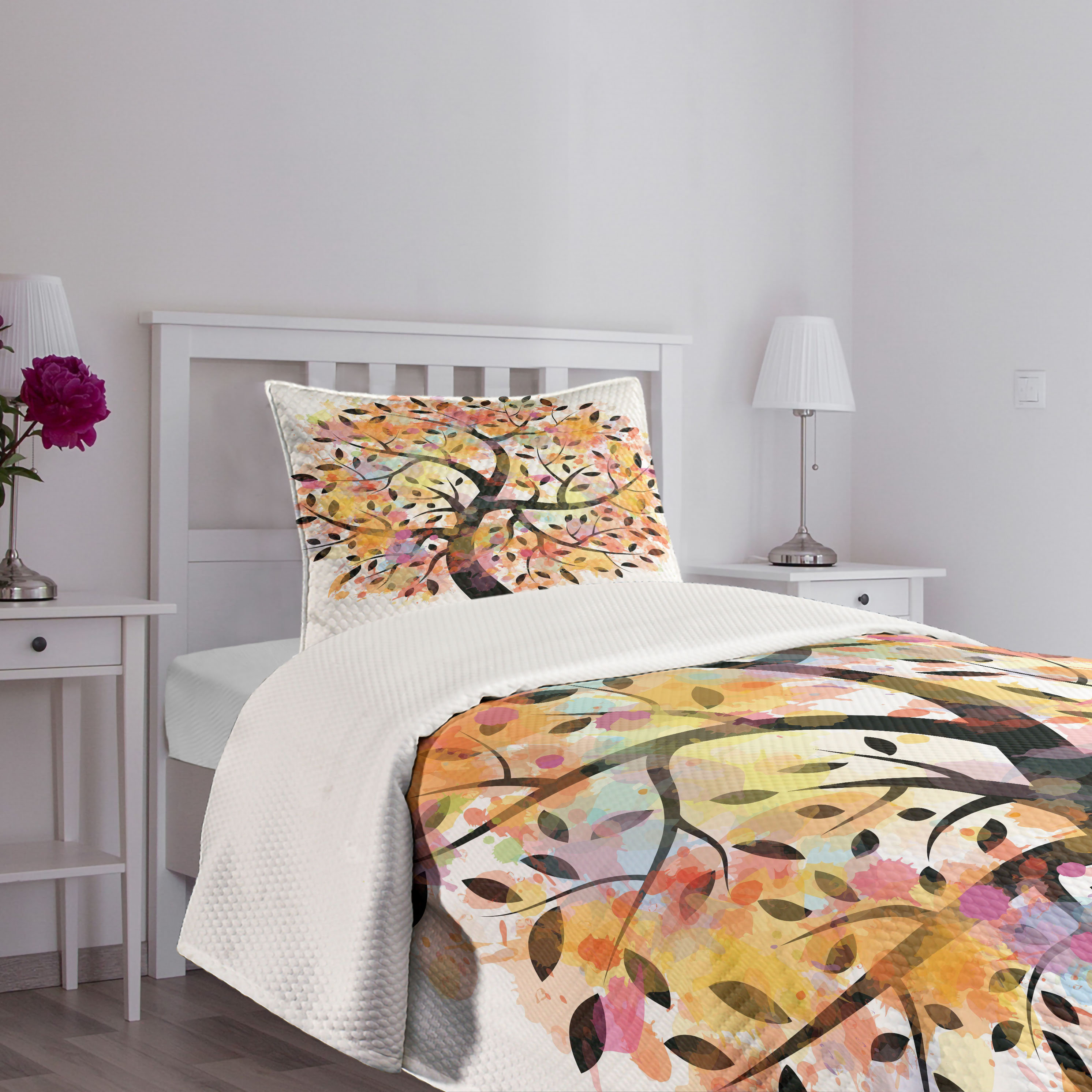 Ambesonne Tree Bedspread Spring Season | Wayfair