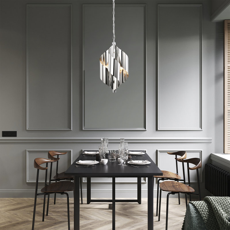 Wrought Studio™ Brayen 4 - Light Single Geometric LED Pendant | Wayfair