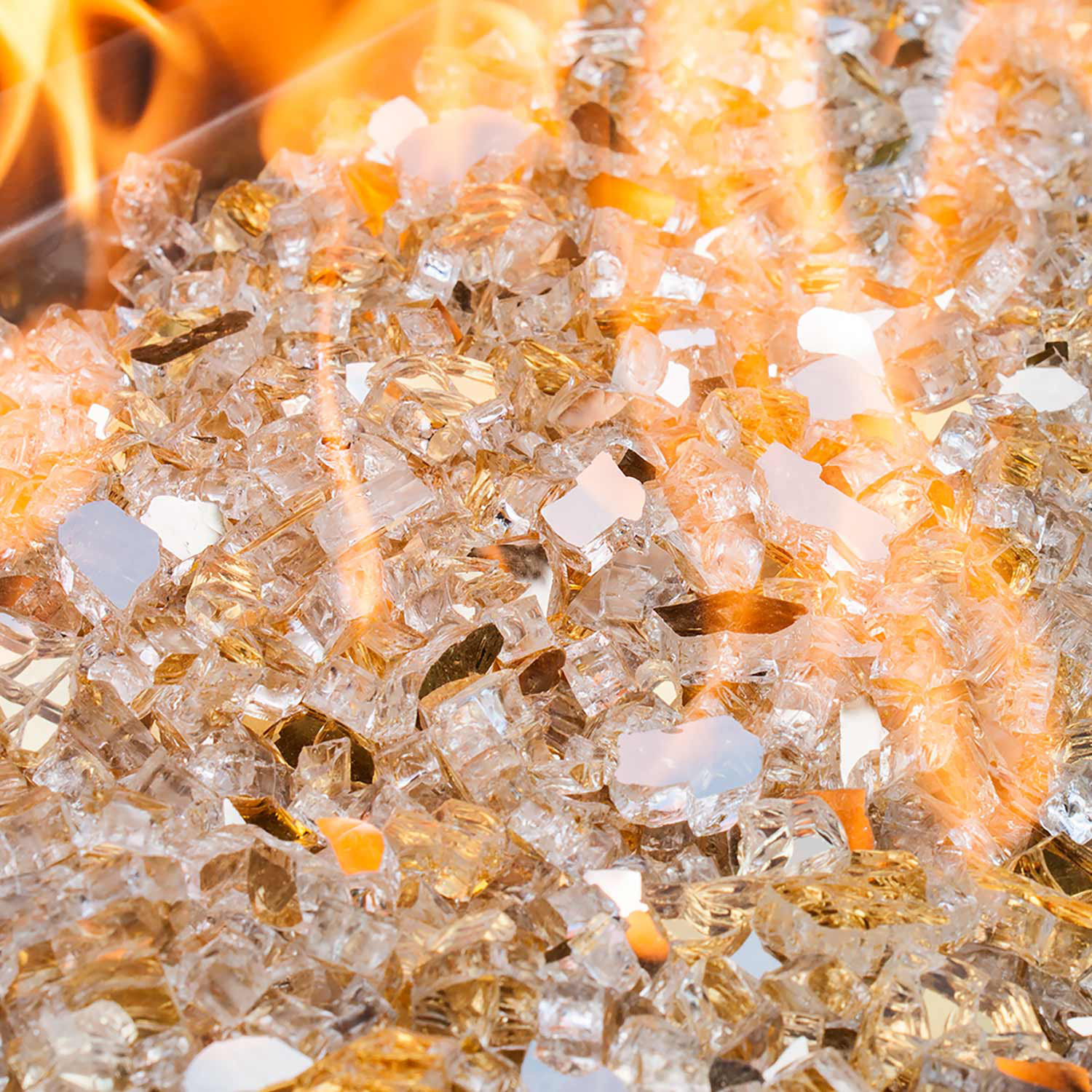 Summerset Casual 1/4" Thick 10 lb. Reflective Tempered Fire Pit Glass ...