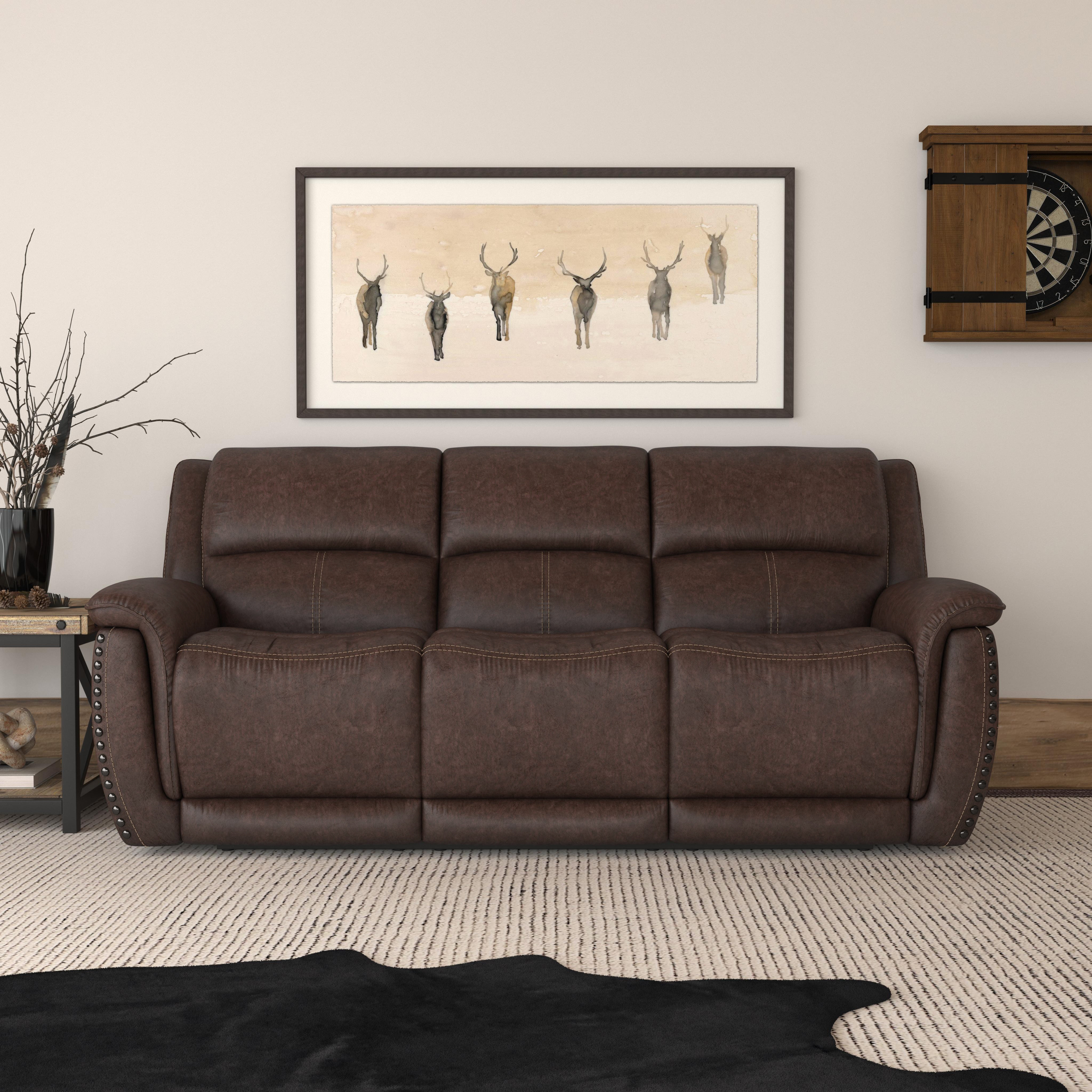 Beau Power Reclining Sofa w Power Headrests Silt by Flexsteel