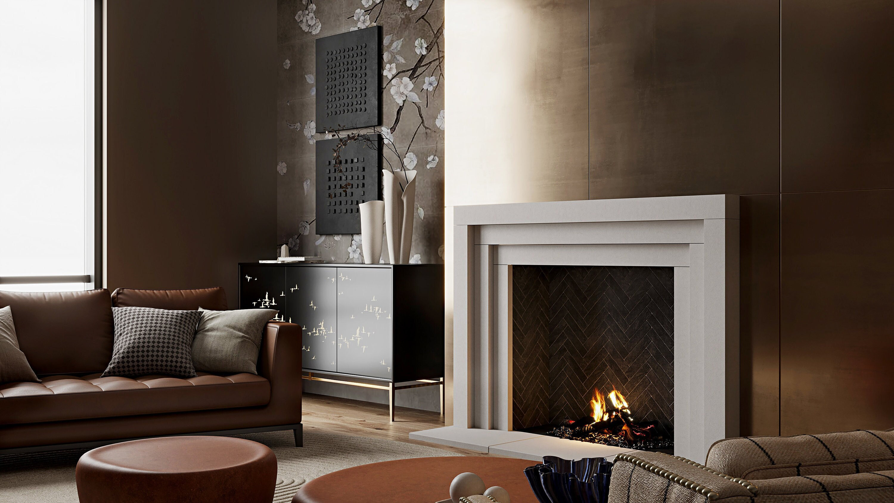 Artisan Kraft Portland Cast Stone Fireplace Surround | Wayfair