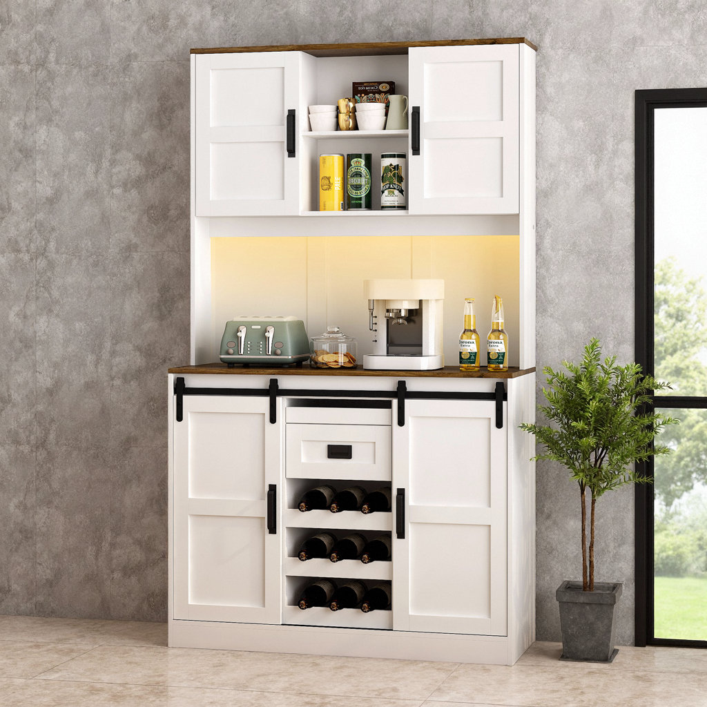 Gracie Oaks Elegant Rustic Oak Buffet: Timeless Storage Meets Modern ...