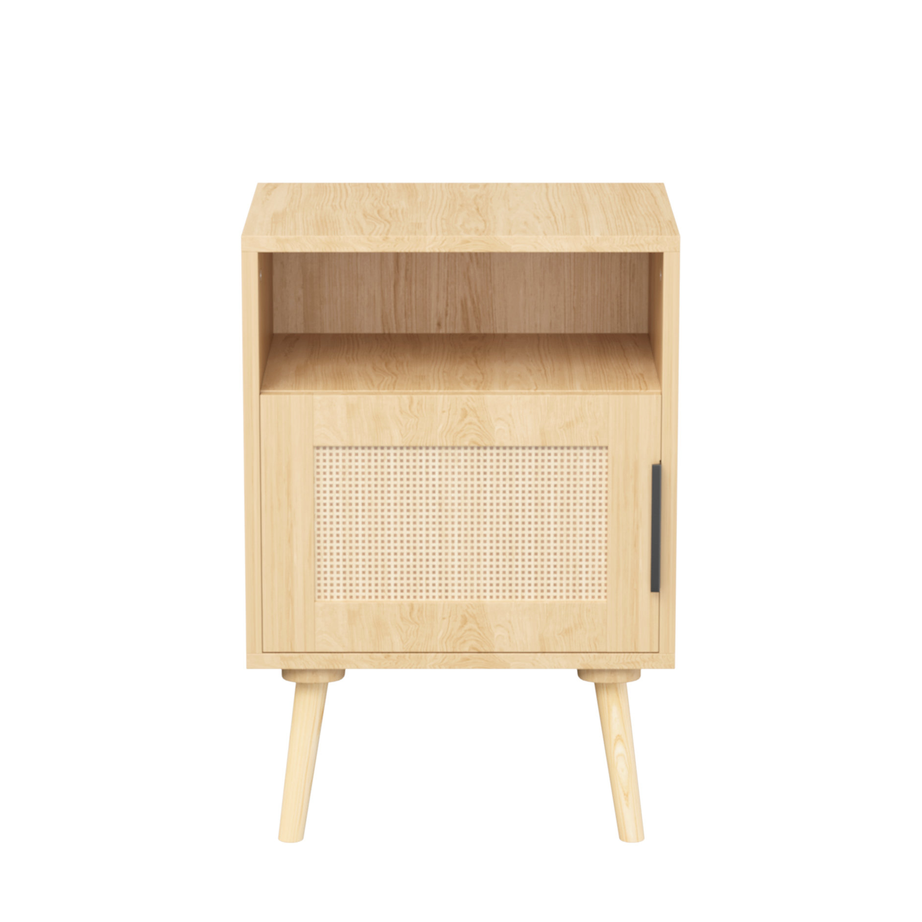 George Oliver Side Table For Bedroom With Door - Solid Wood Legs ...