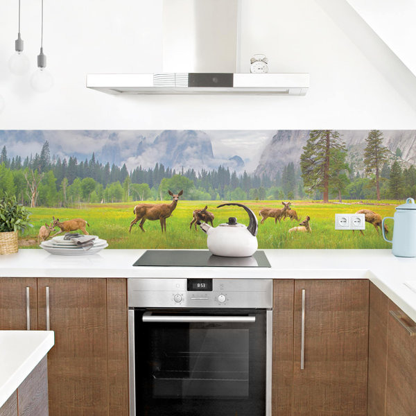 Union Rustic Baumann 70 x 245cm PVC Tile in Brown/Green/Blue/Grey ...