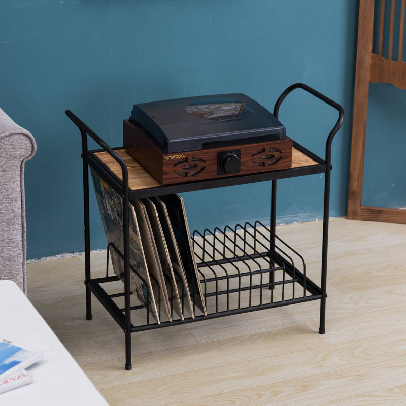17 Stories Vinyl Audio Rack Record Player Stand | Wayfair