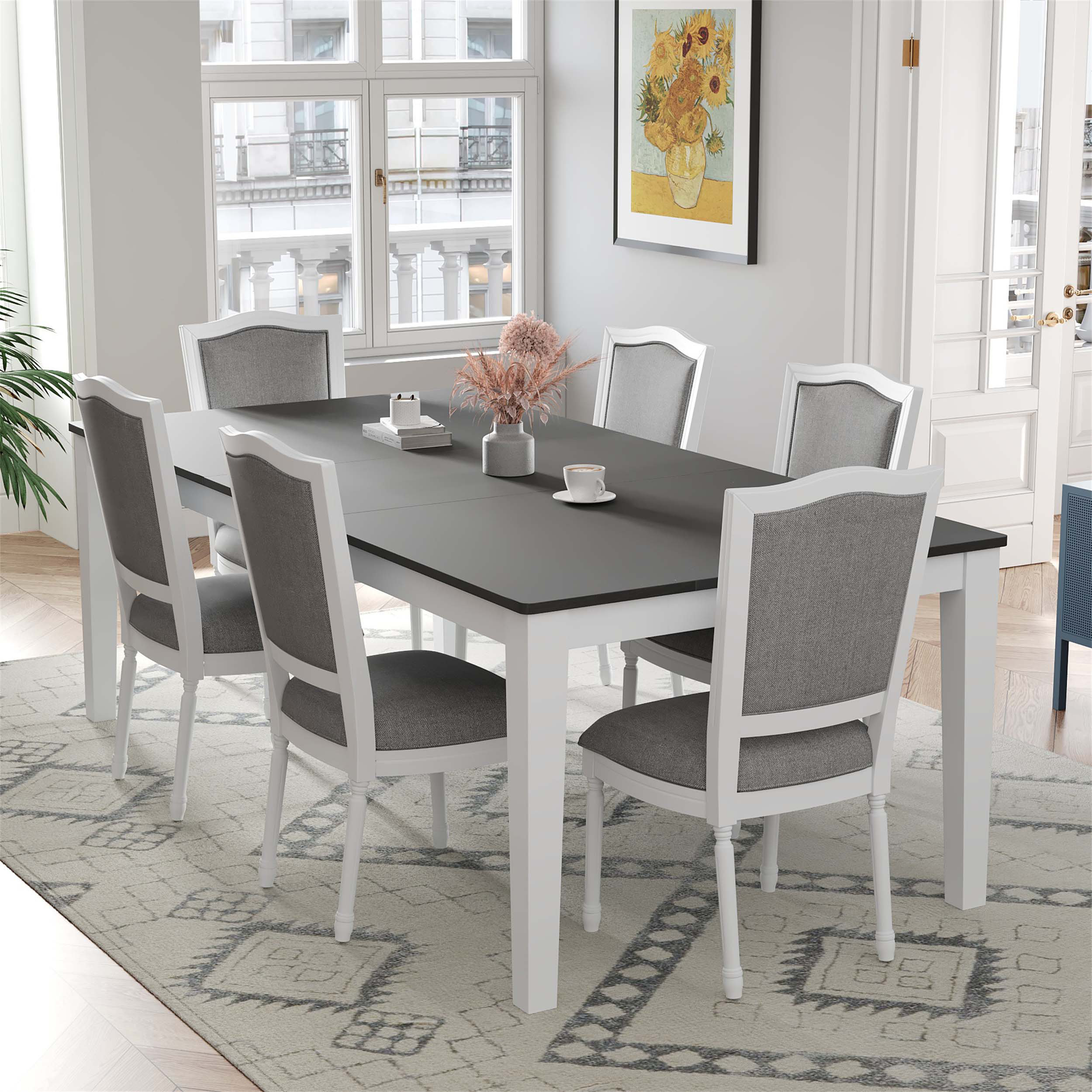 Lark Manor™ Rustic Extendable Dining Table Set with Removable Leaf ...
