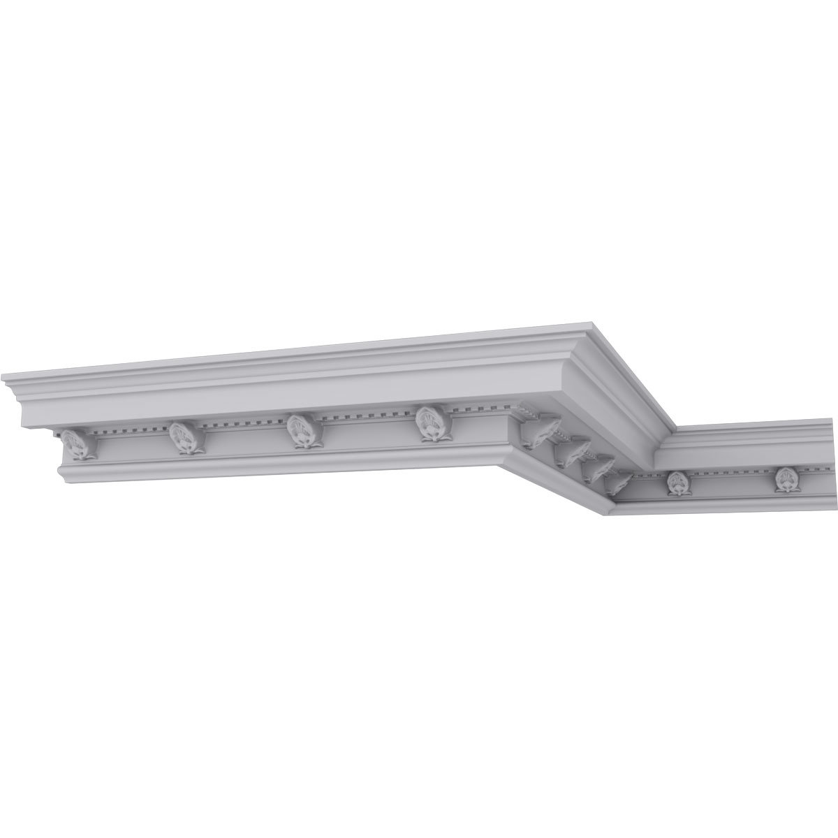 Ekena Millwork 4 1/8"H x 5"P x 6 1/2"F x 94 1/2"L Cole Crown Moulding ...
