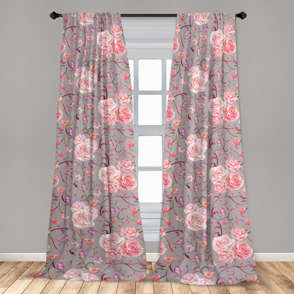 Winston Porter Quindarius Microfiber Semi-Sheer Curtain Pair | Wayfair