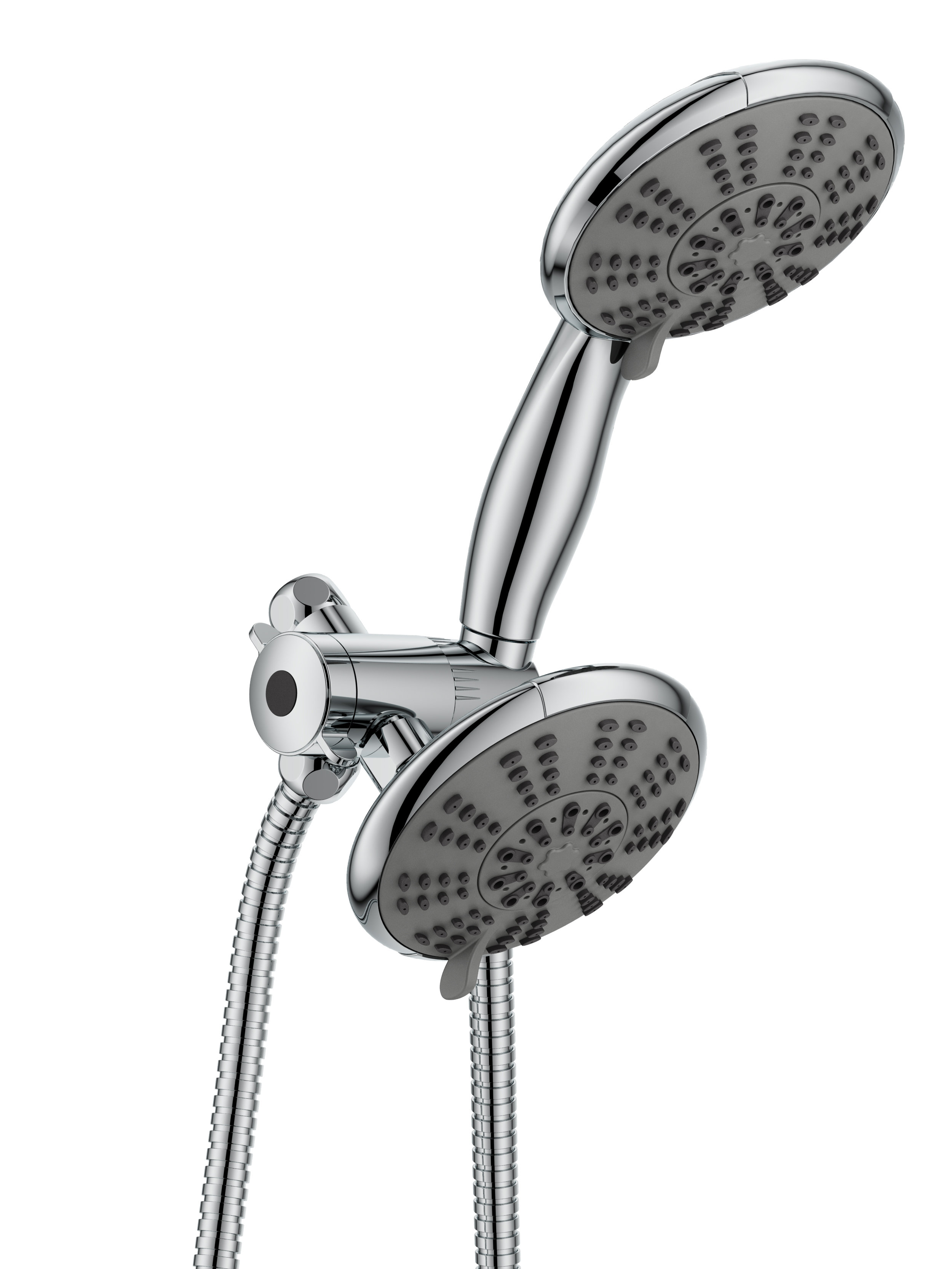 Ana Bath 5-Inch Multi Function Dual Shower Head with 5-Ft Hose ...