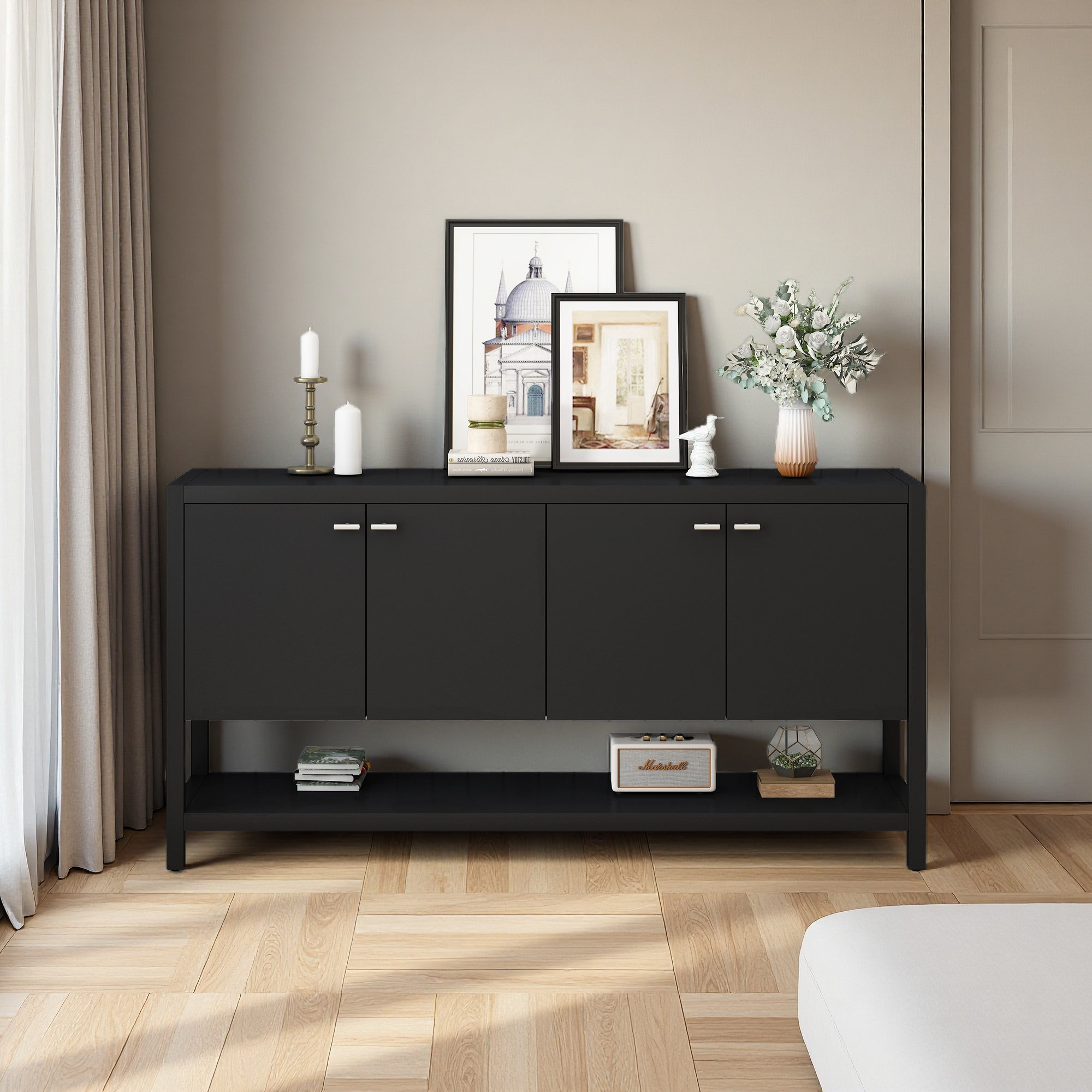 Ebern Designs Functional Entryway Console Table With Ample Storage ...
