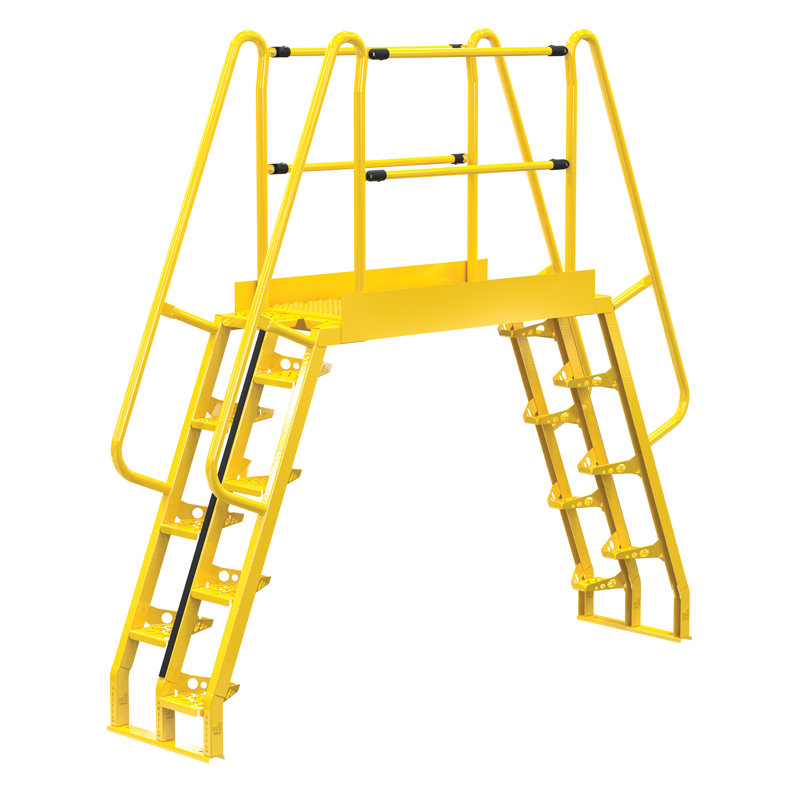 Vestil 8.5' Steel Cross Over Ladder | Wayfair