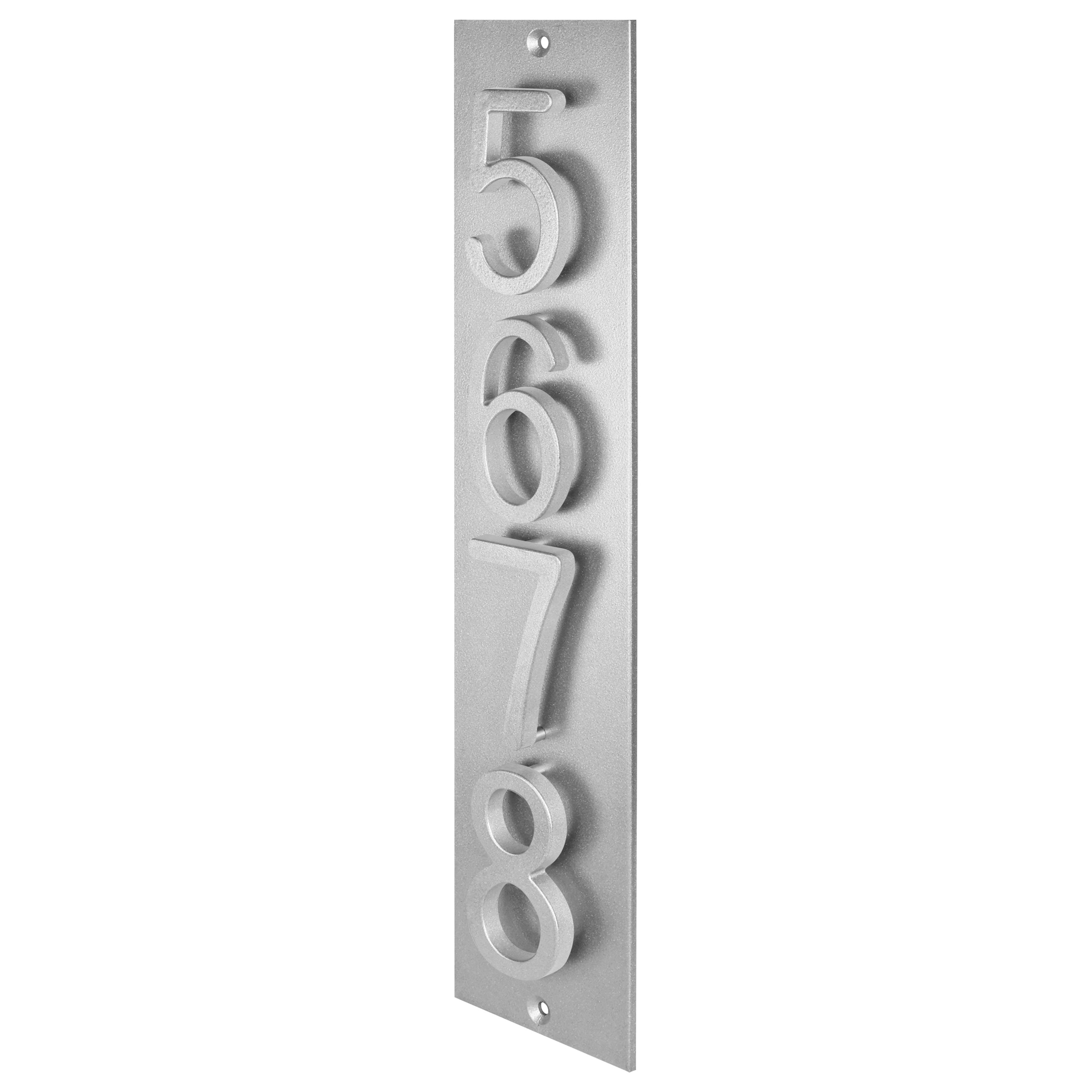 Royal Shade Floating Vertical Aluminum Address Plaque – Customized 4 ...