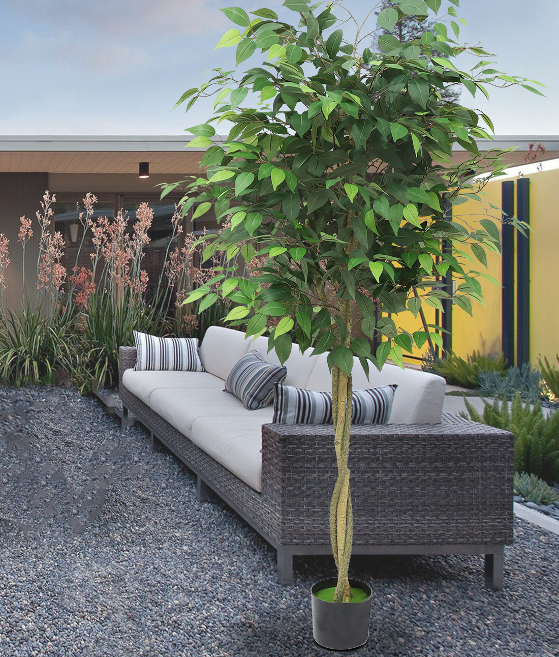 Primrue Faux Ficus Tree With Pot For Home Decor Indoor | Wayfair